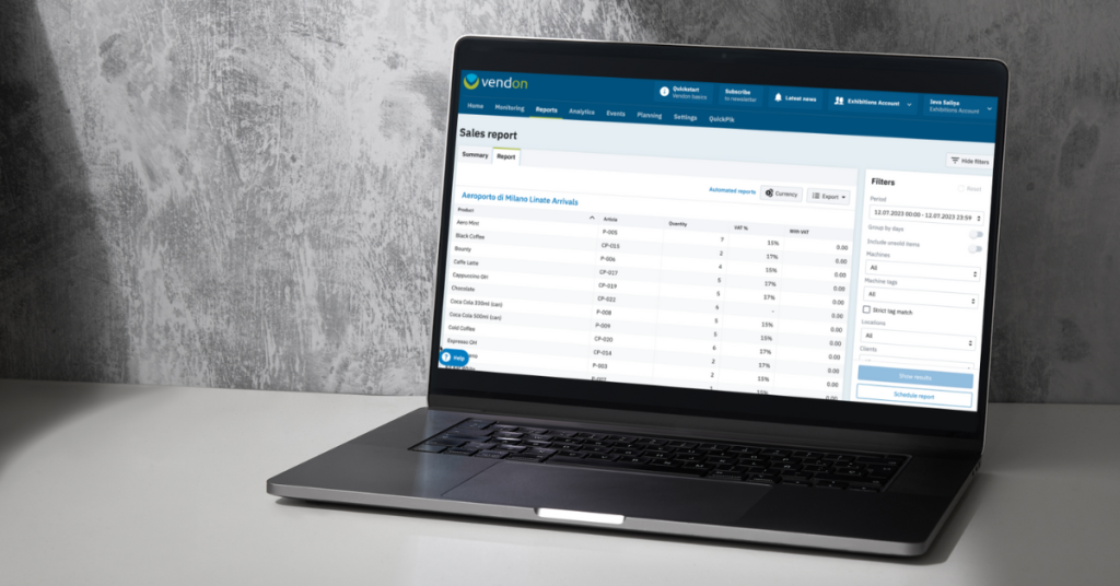 Do More With the Custom Sales Report | Vendon